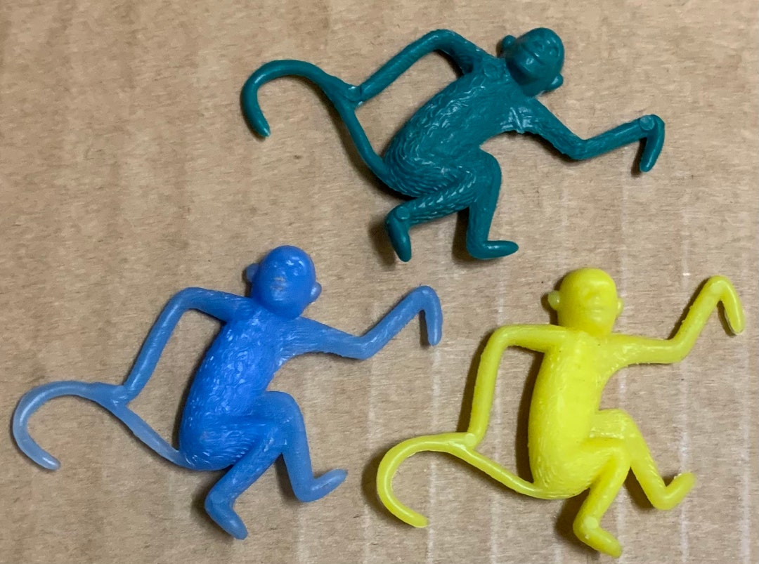 Vintage Hanging Monkeys Cereal Premium Prize Set 3 Toys Nabisco Blue ...