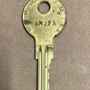 Vintage American Metal HDWE CO Keys Grand Rapids MI Matching Pair Brass ...