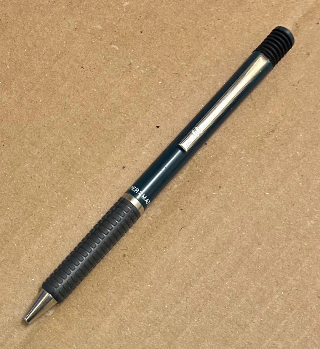 Vintage Paper Mate DYNAGRIP RT30 Mid 1990's Plastic Blue Chrome Pen Air ...