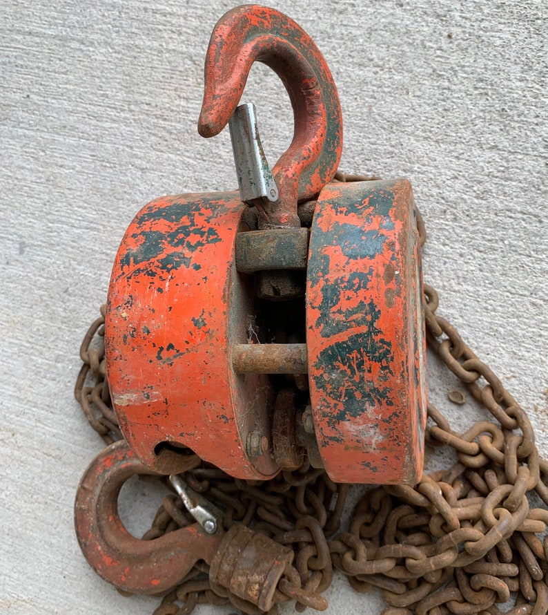 Hoist Crane Hook Lift Rusty Metal Chipped Original Paint - Etsy
