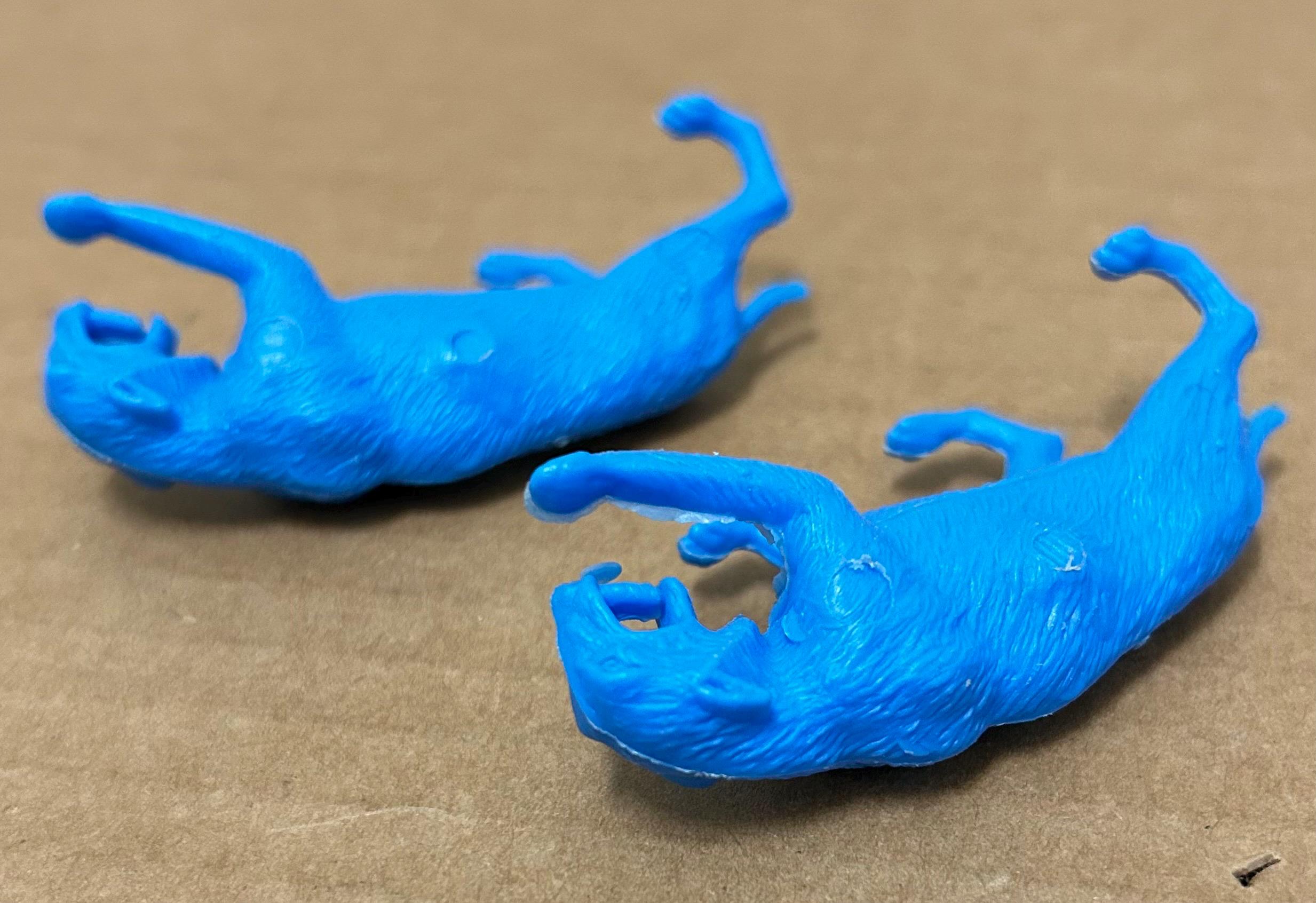 MPC Smilodon Blue Lot of 2 Vintage Plastic Figure Toys 1960's ...