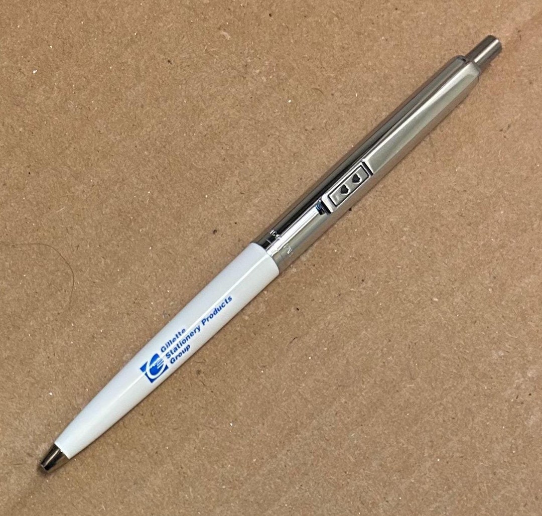 Paper Mate Vintage Double Heart Profile White Chrome Regular Grip Ball ...