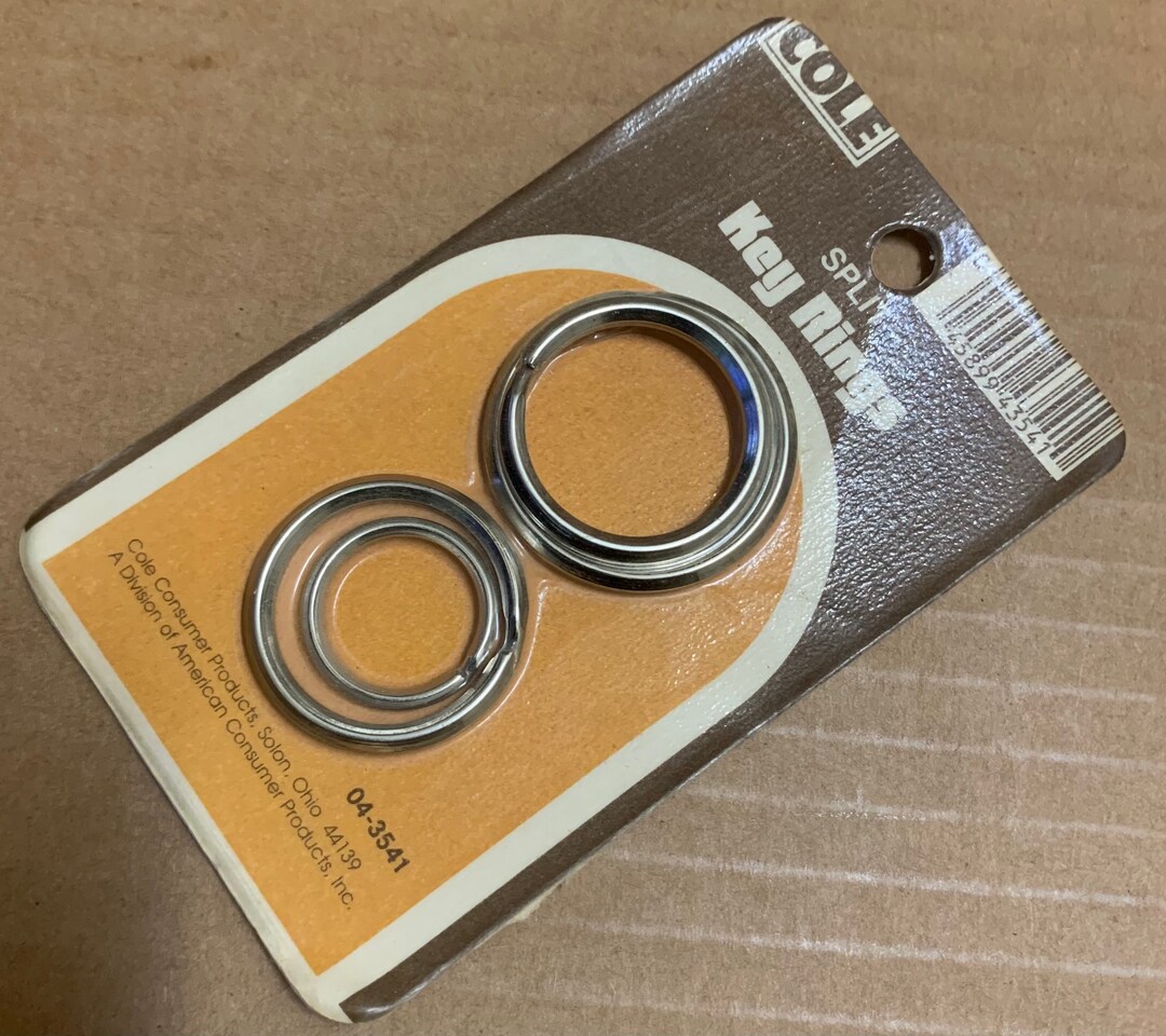 Vintage Split Key Rings New Old Store Stock 1970's Carded Hardware ...