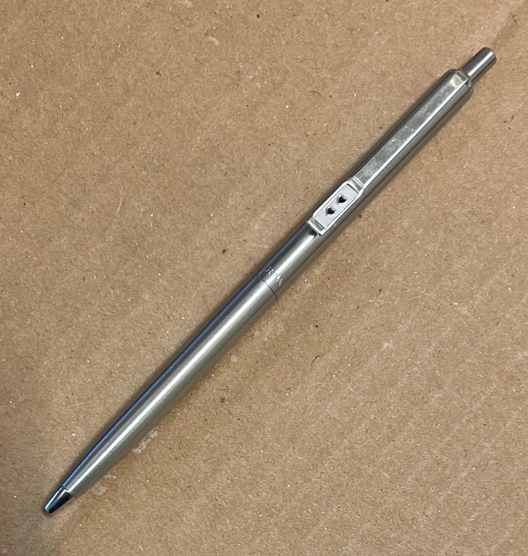 Paper Mate Vintage Double Heart Profile Chrome Slim Executive Brushed ...