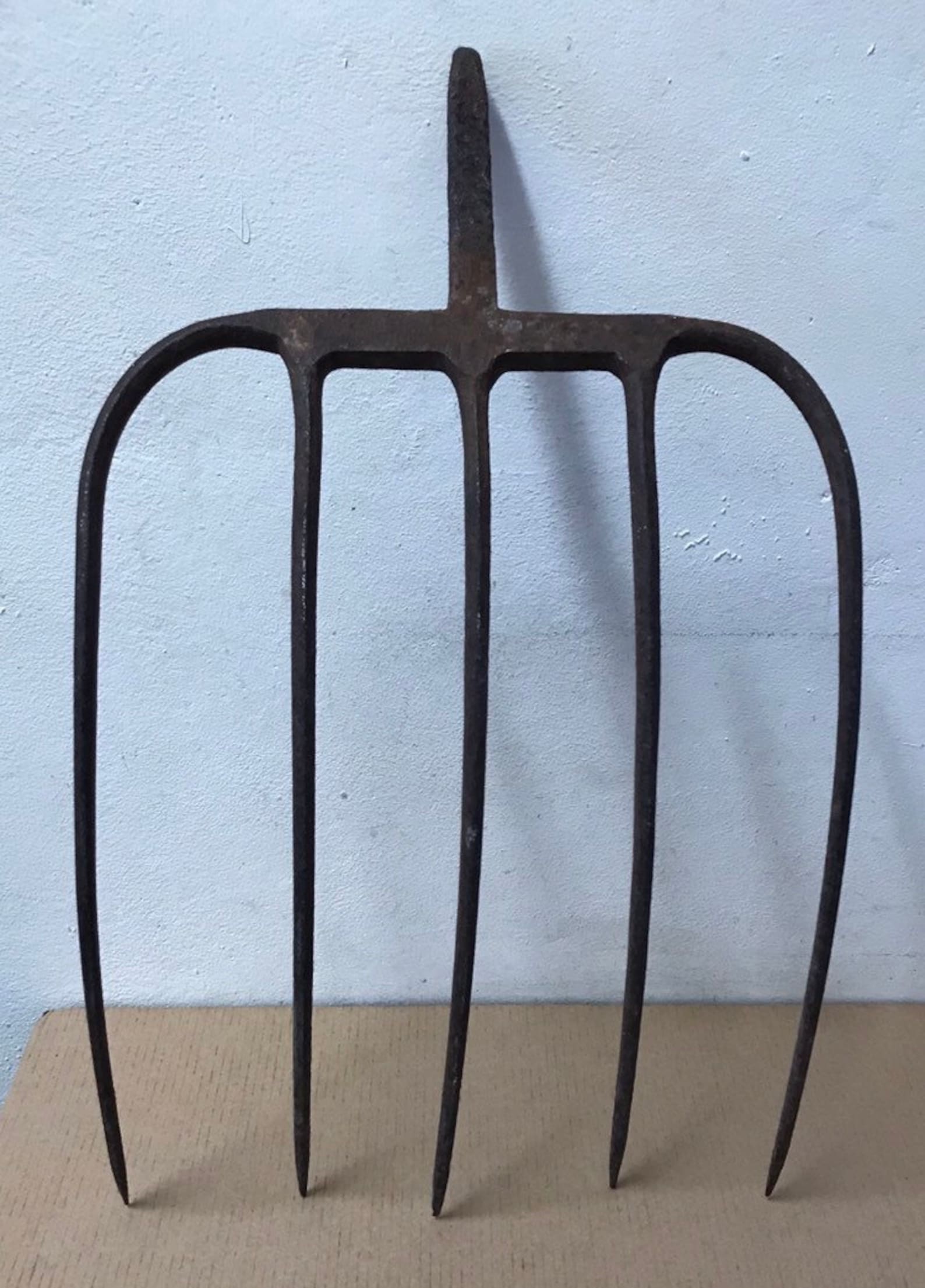 Vintage Pitchfork 5 prong tine iron vintage rusty rugged rust | Etsy