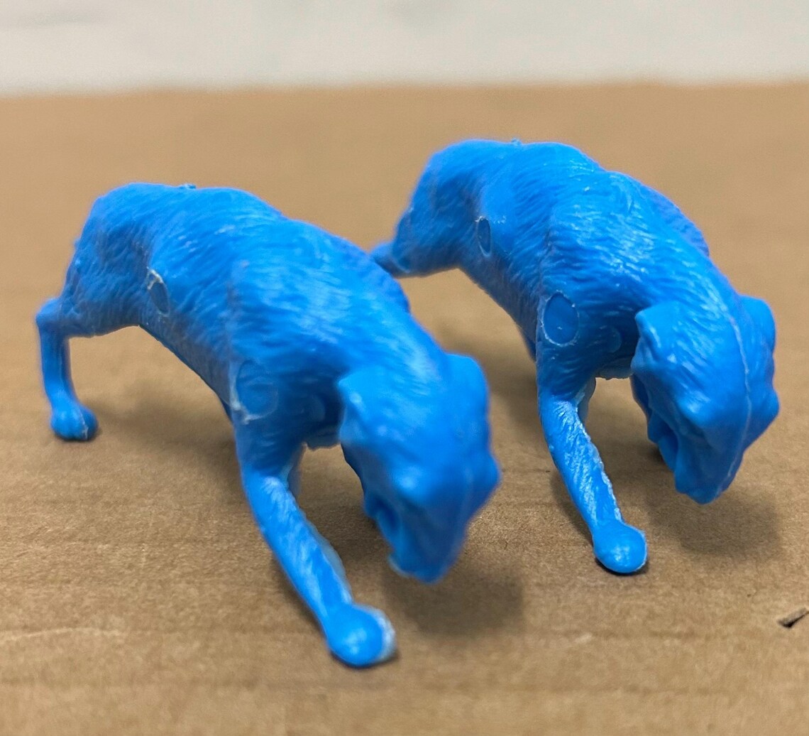 MPC Smilodon Blue Lot of 2 Vintage Plastic Figure Toys 1960's ...