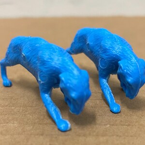 MPC Smilodon Blue Lot of 2 Vintage Plastic Figure Toys 1960's ...