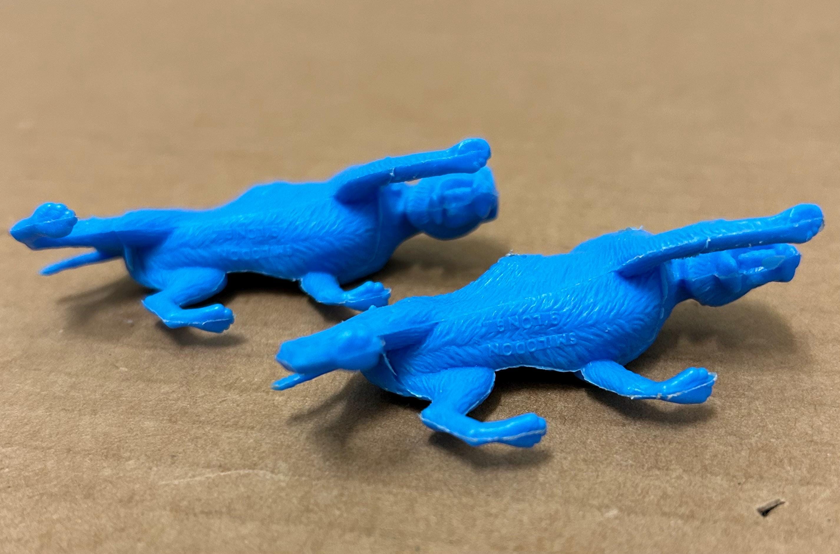 MPC Smilodon Blue Lot of 2 Vintage Plastic Figure Toys 1960's ...