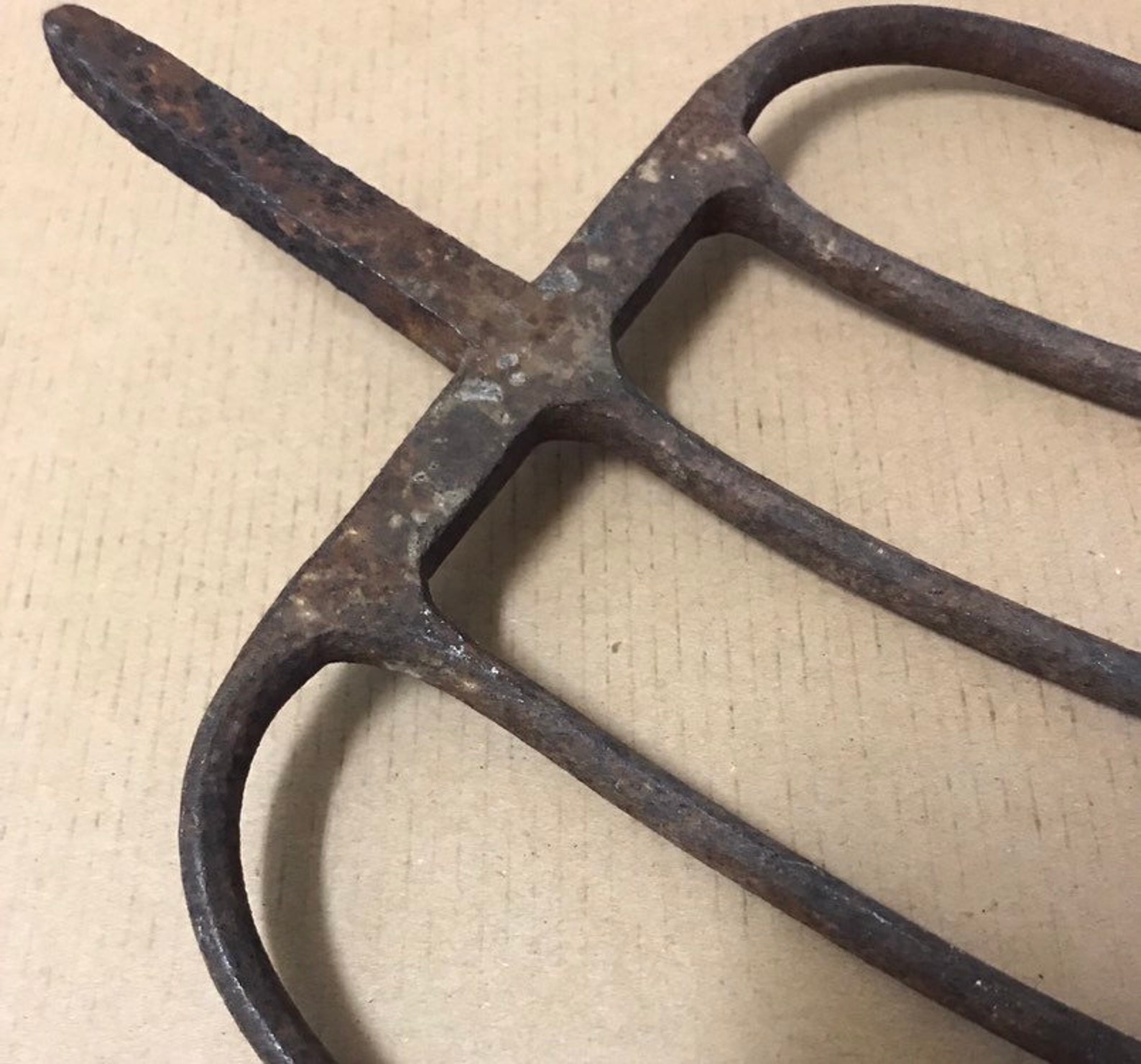 Vintage Pitchfork 5 Prong Tine Iron Vintage Rusty Rugged Rust - Etsy