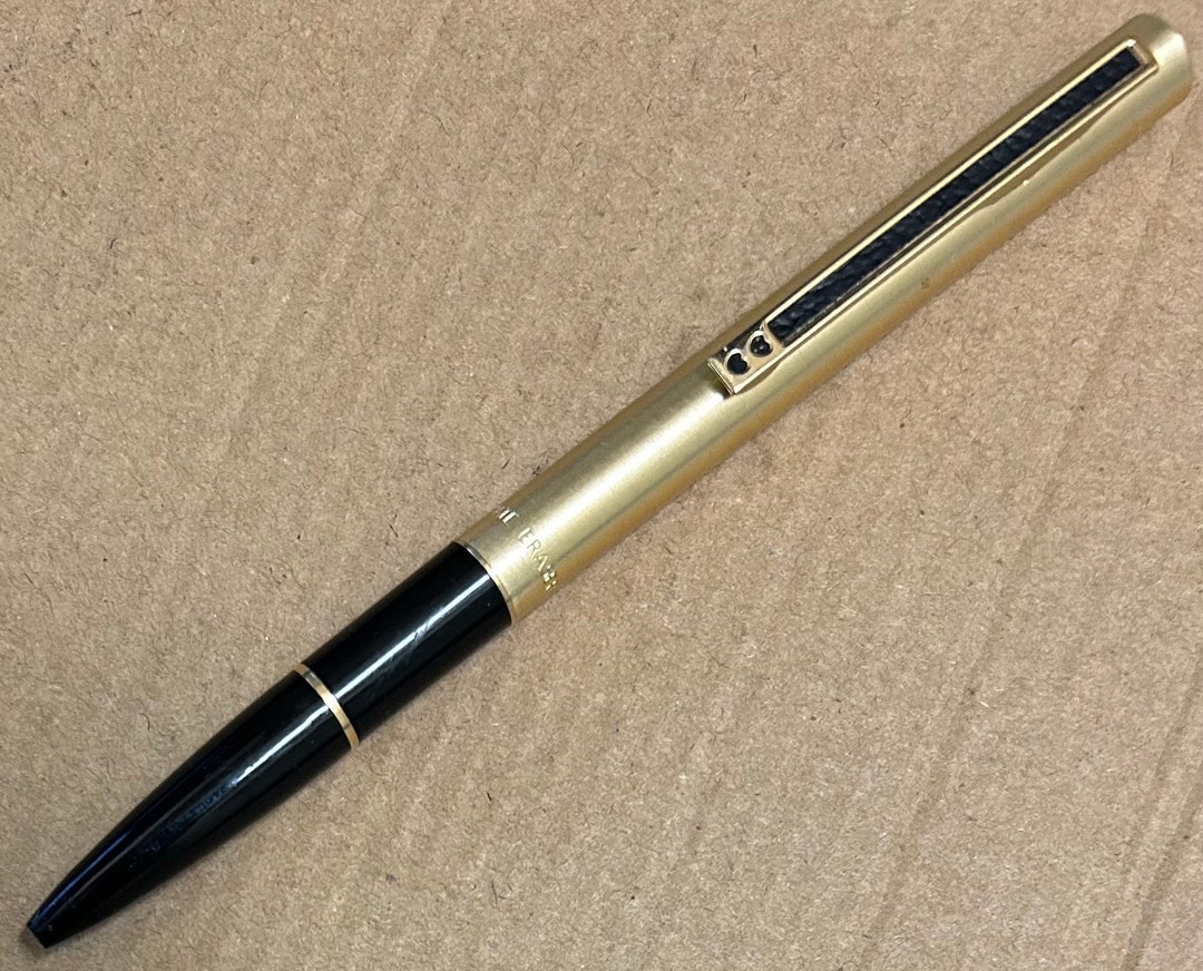 Paper Mate Vintage Double Heart TW400 Eraser Mate Gold Tone Black Ball ...