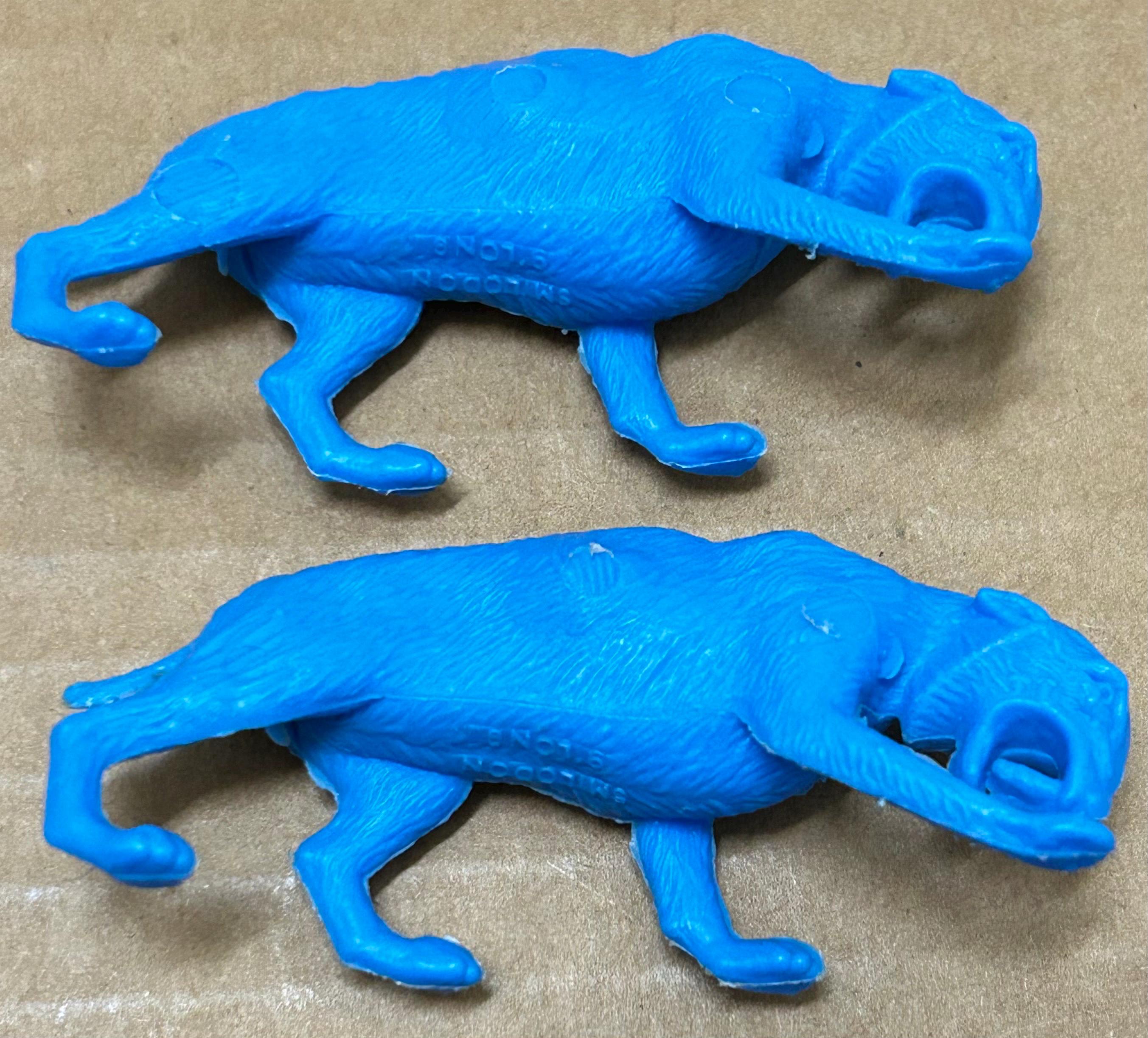MPC Smilodon Blue Lot of 2 Vintage Plastic Figure Toys 1960's ...