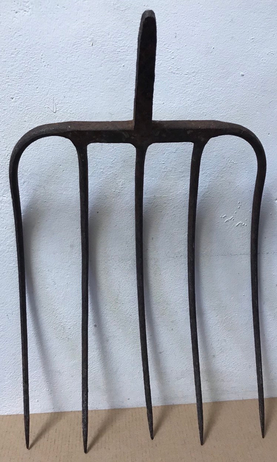 Vintage Pitchfork 5 Prong Tine Iron Vintage Rusty Rugged Rust - Etsy