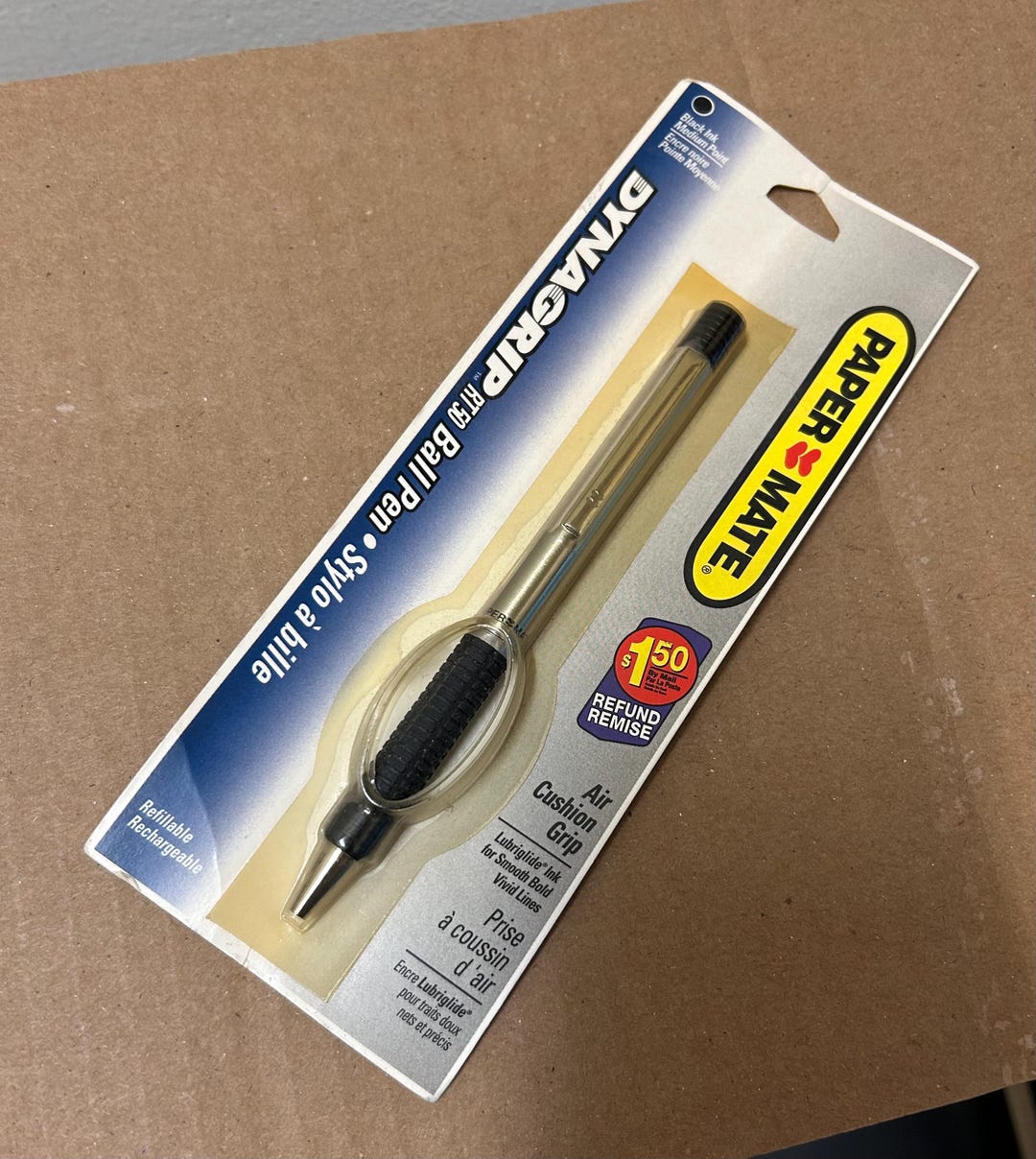 Paper Mate DYNAGRIP RT50 Pen NEW Old Store Stock USA 1990's Stainless ...