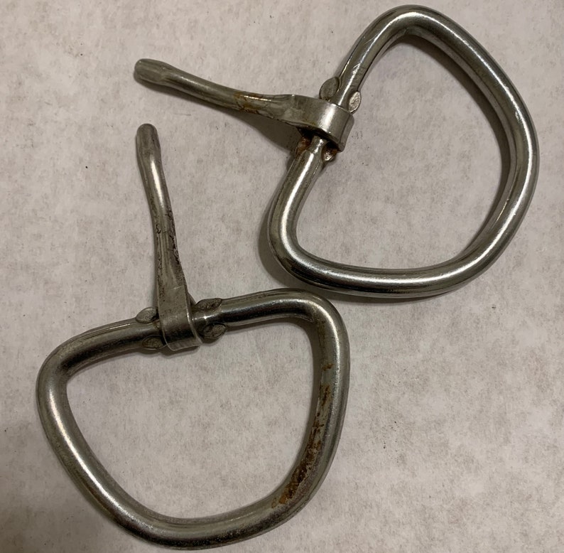 Vintage Brass Nickel D Rings Buckles Bridle Bit Halter Square Western ...