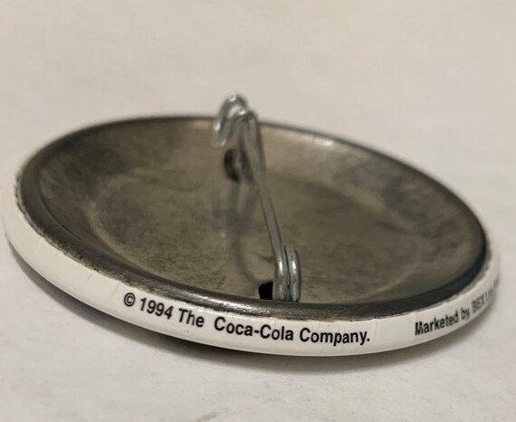 Coca Cola 3 bottles Pin Button vintage 1994 Coke pinb… - Gem