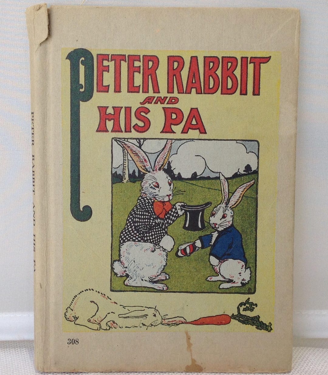1916 Peter Rabbit Color Lithograph Illustrations and His Pa Children's ...