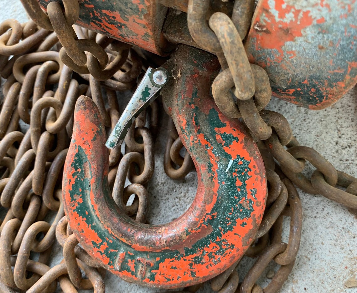 Hoist Crane Hook Lift Rusty Metal Chipped Original Paint - Etsy