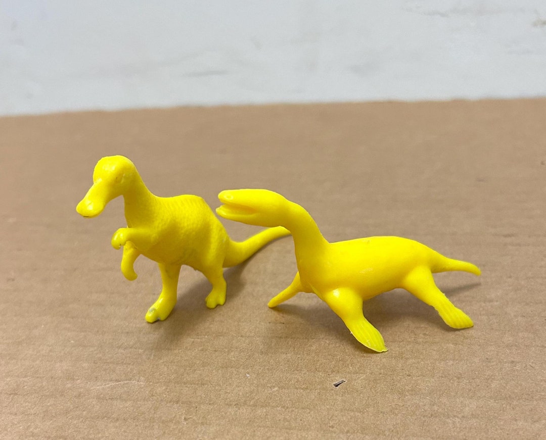 MPC Yellow Kronosaurus & Trachodon Lot of 2 Vintage Plastic Figure Toys ...