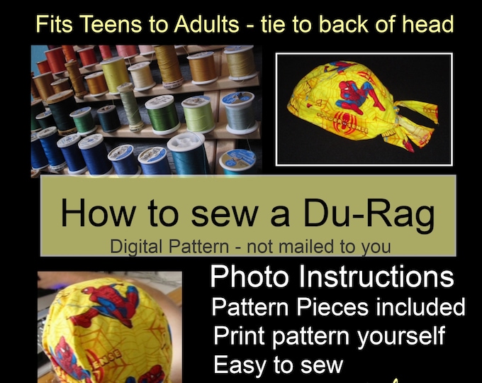 Skulls N Roses Doo-rag - Etsy