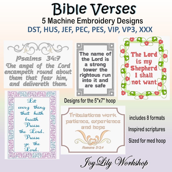 Bible Verse Embroidery Designs - Etsy