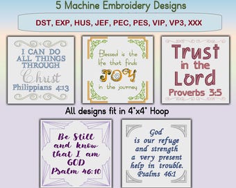 Mini Scriptures 2, Machine Embroidery Designs: Christian Verses, 4x4 ...