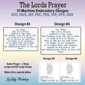 The Lord's Prayer Machine Embroidery Designs: 10 Formats (digital ...