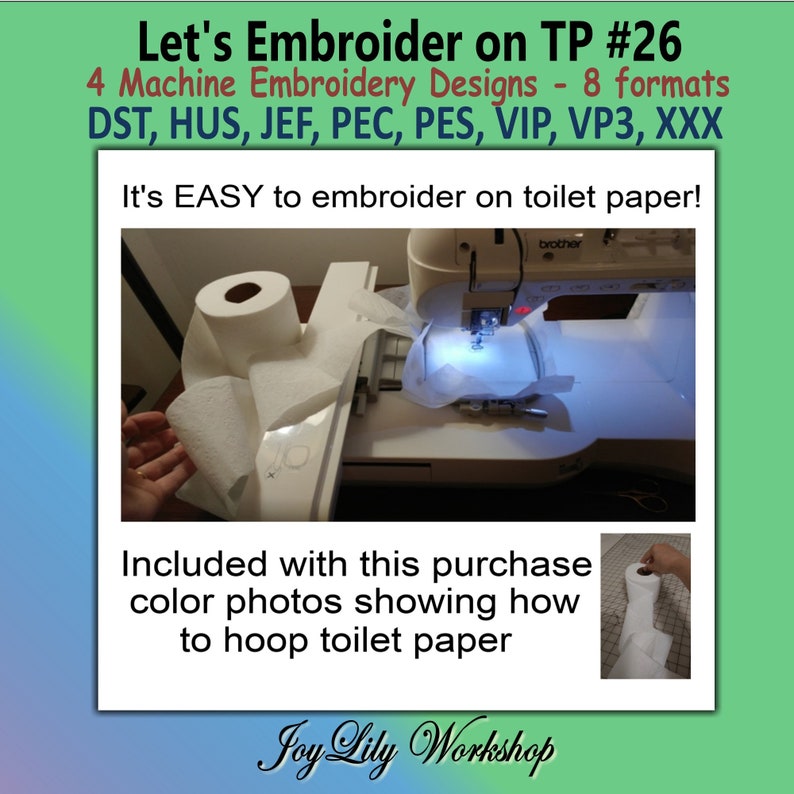 Christmas Embroidery Designs for Toilet Paper TP Designs No. - Etsy