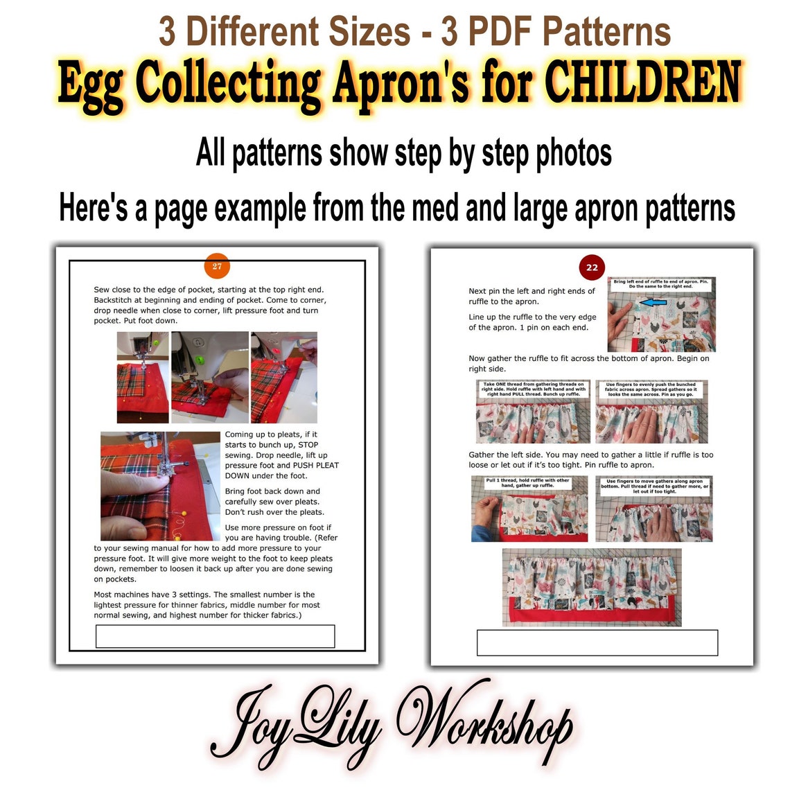 Children's Egg Collecting Apron Pattern: 3 Sizes (PDF) - Etsy