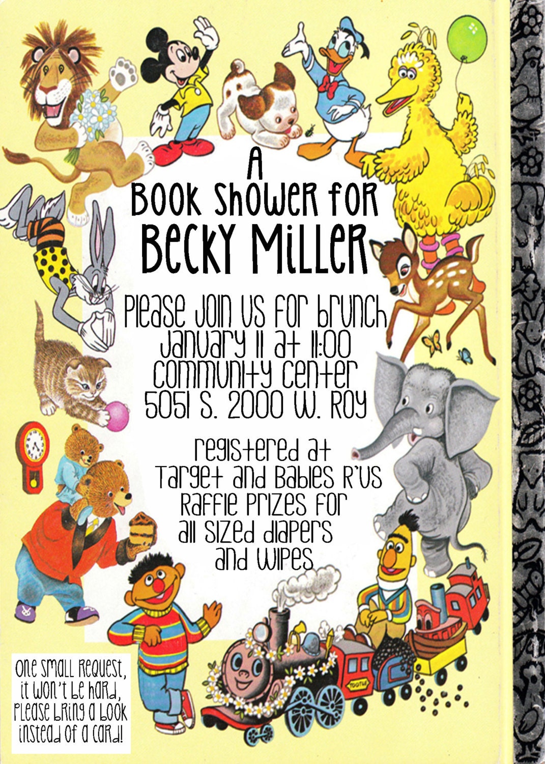 Book Themed Baby Shower Invitation | Etsy