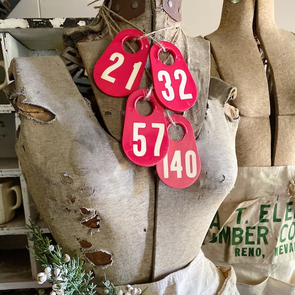 Vintage Plastic Livestock Tag - Etsy