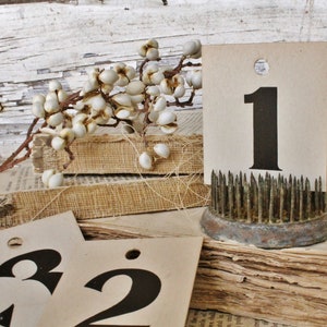 Vintage Number Card Coat Check Store Hotel Sign Farmhouse Decor ...