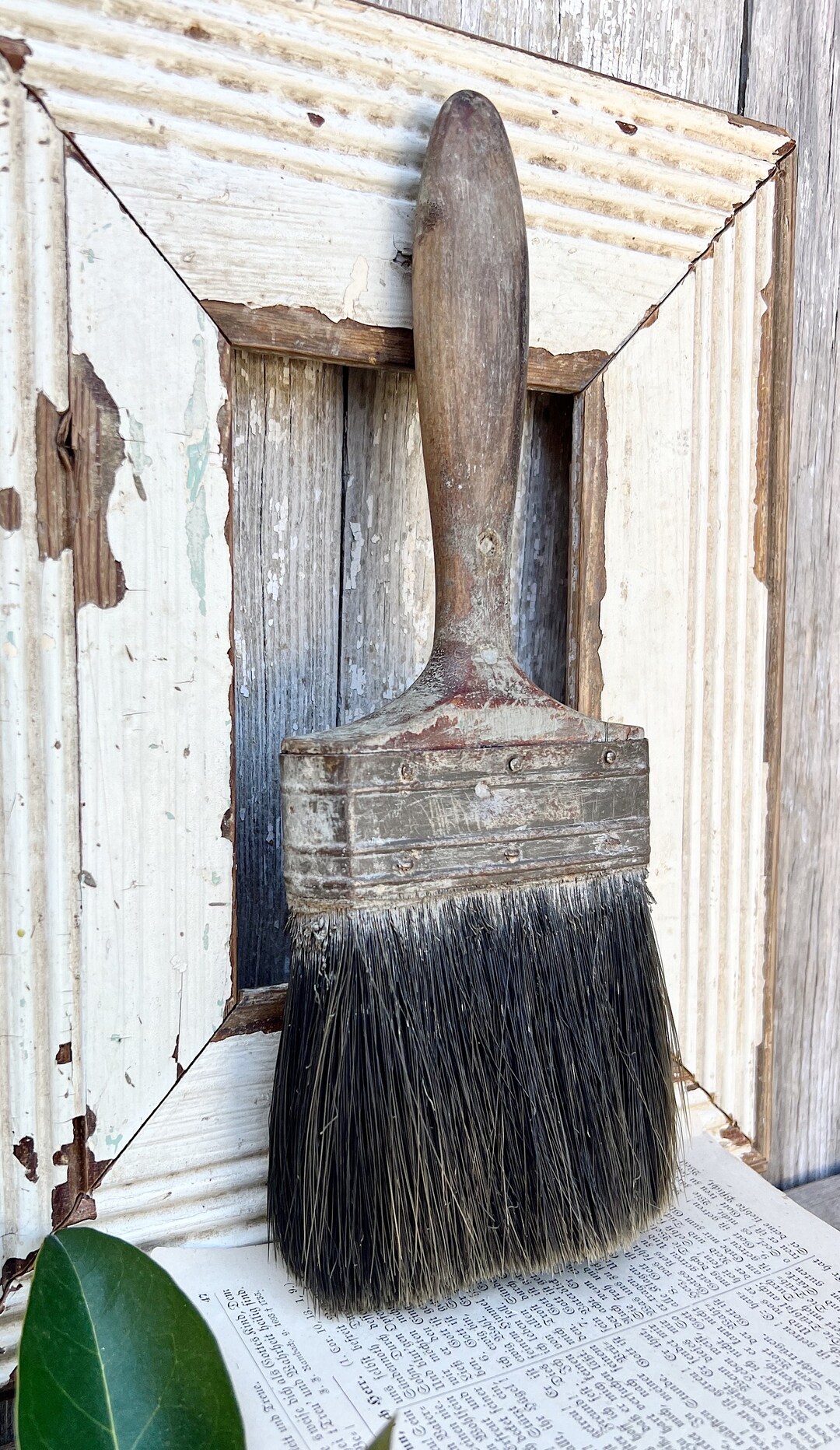 Vintage Paint Brush Farmhouse Decor Industrial Salvage Wood 4 - Etsy