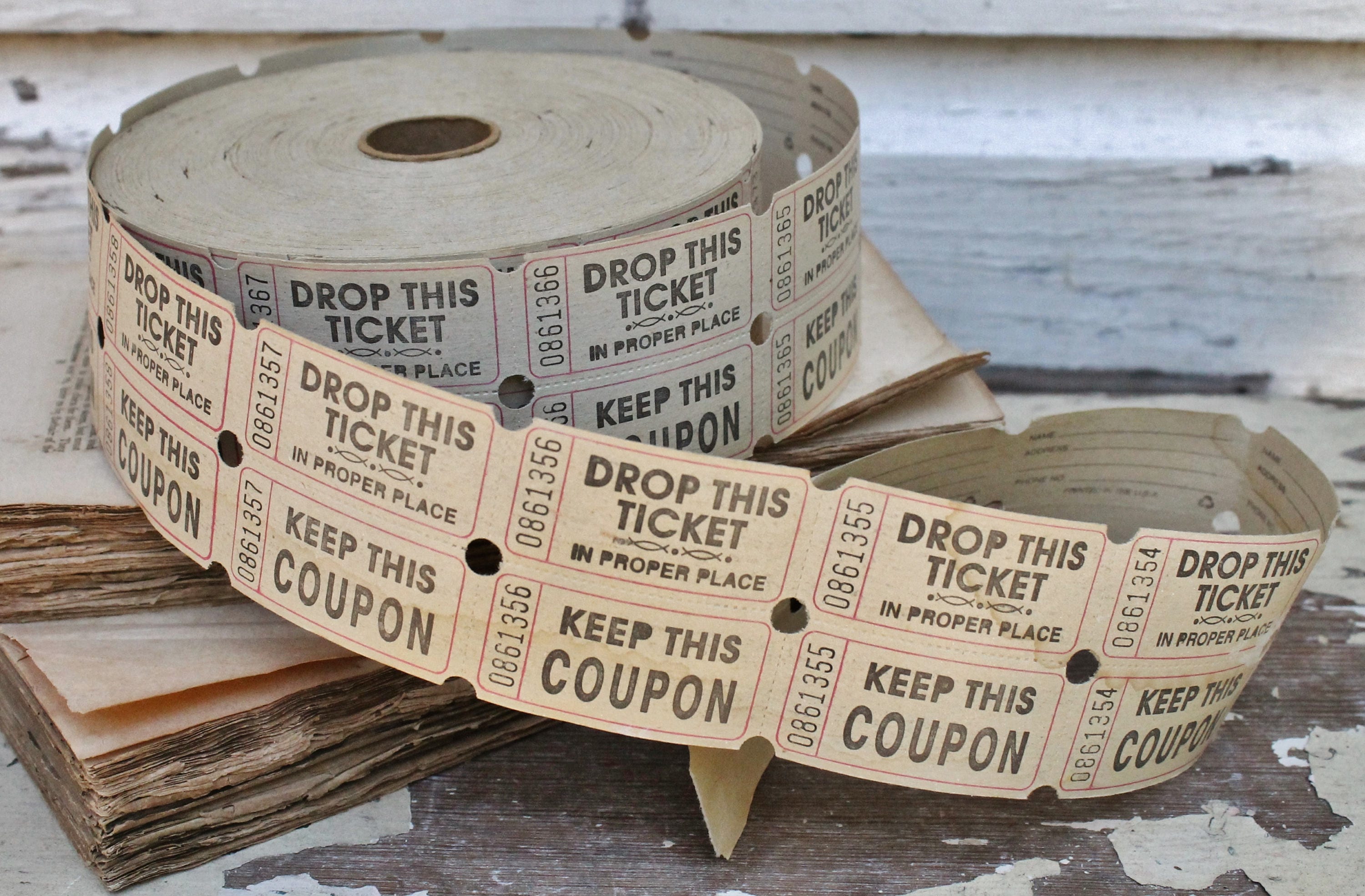 Vintage Raffle Tickets