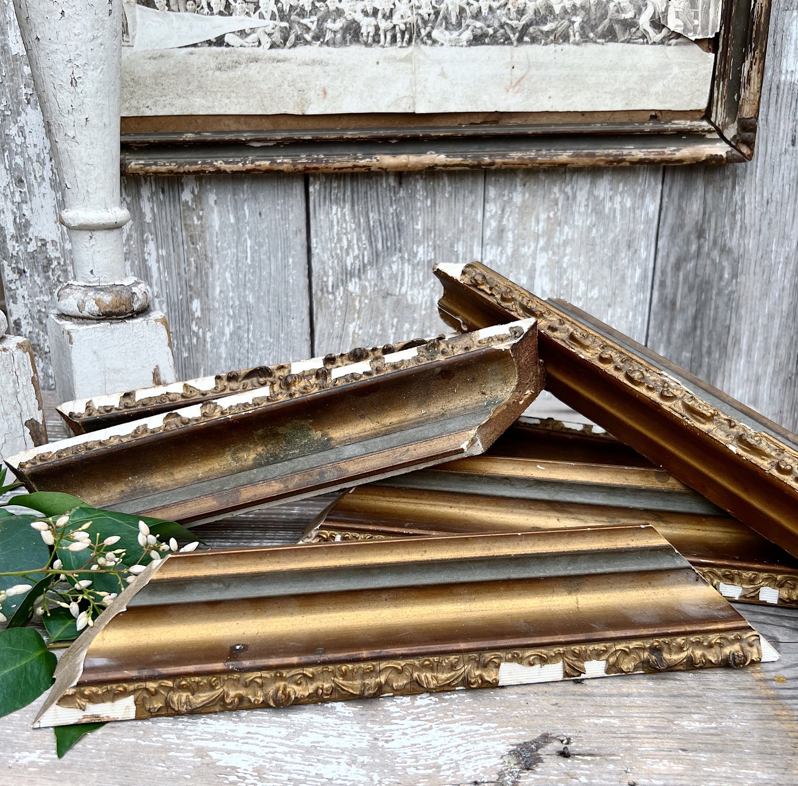 Antique Salvaged Architectural Wood Trim Reclaimed French Farmhouse ...
