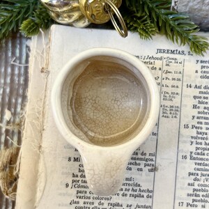 Vintage Ironstone Santa Claus Cup Mini Mug Santa Crazed Stained WHITE ...