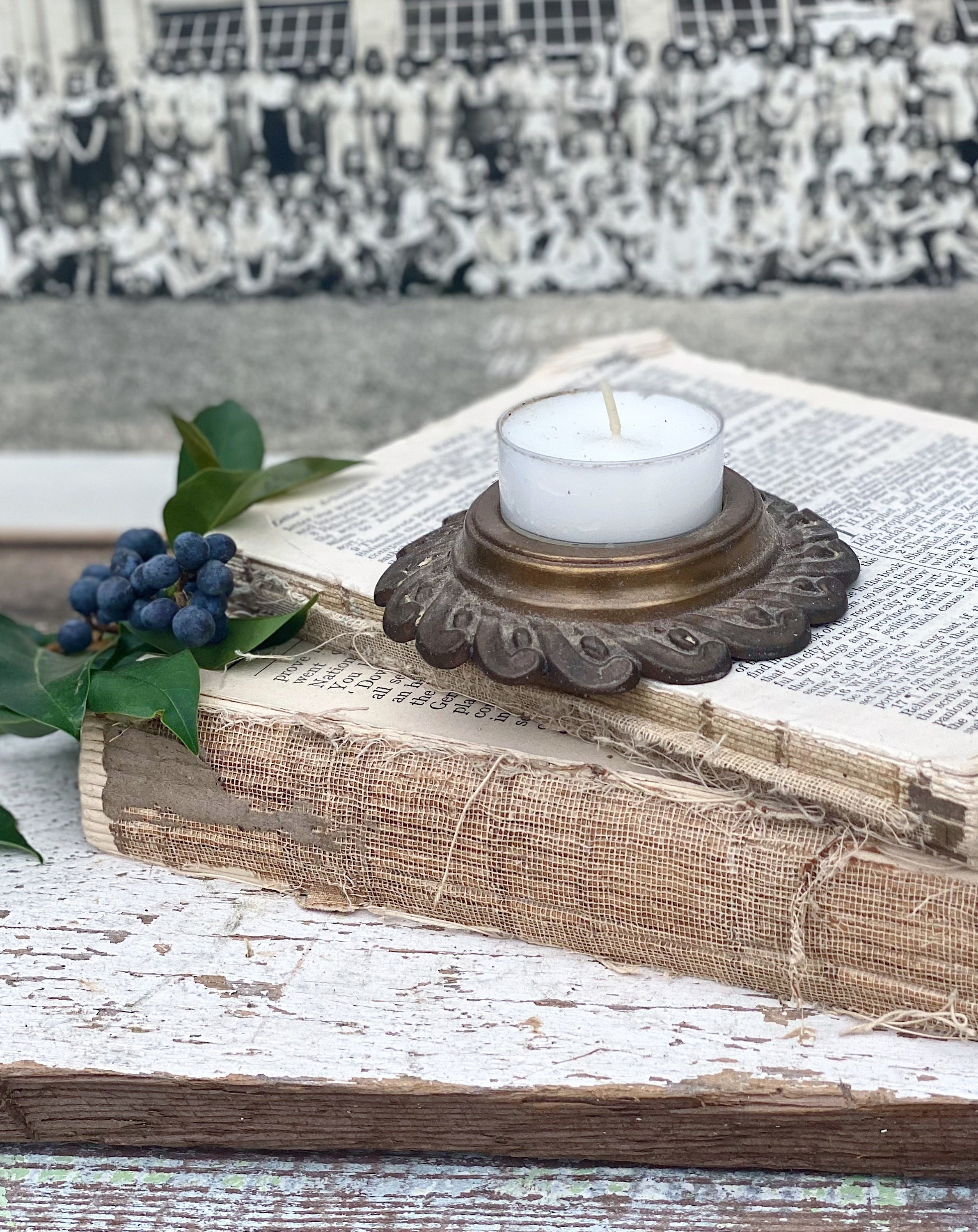 Antique Brass BOBECHE Metal Ornate Light Part Chandelier Architectural ...