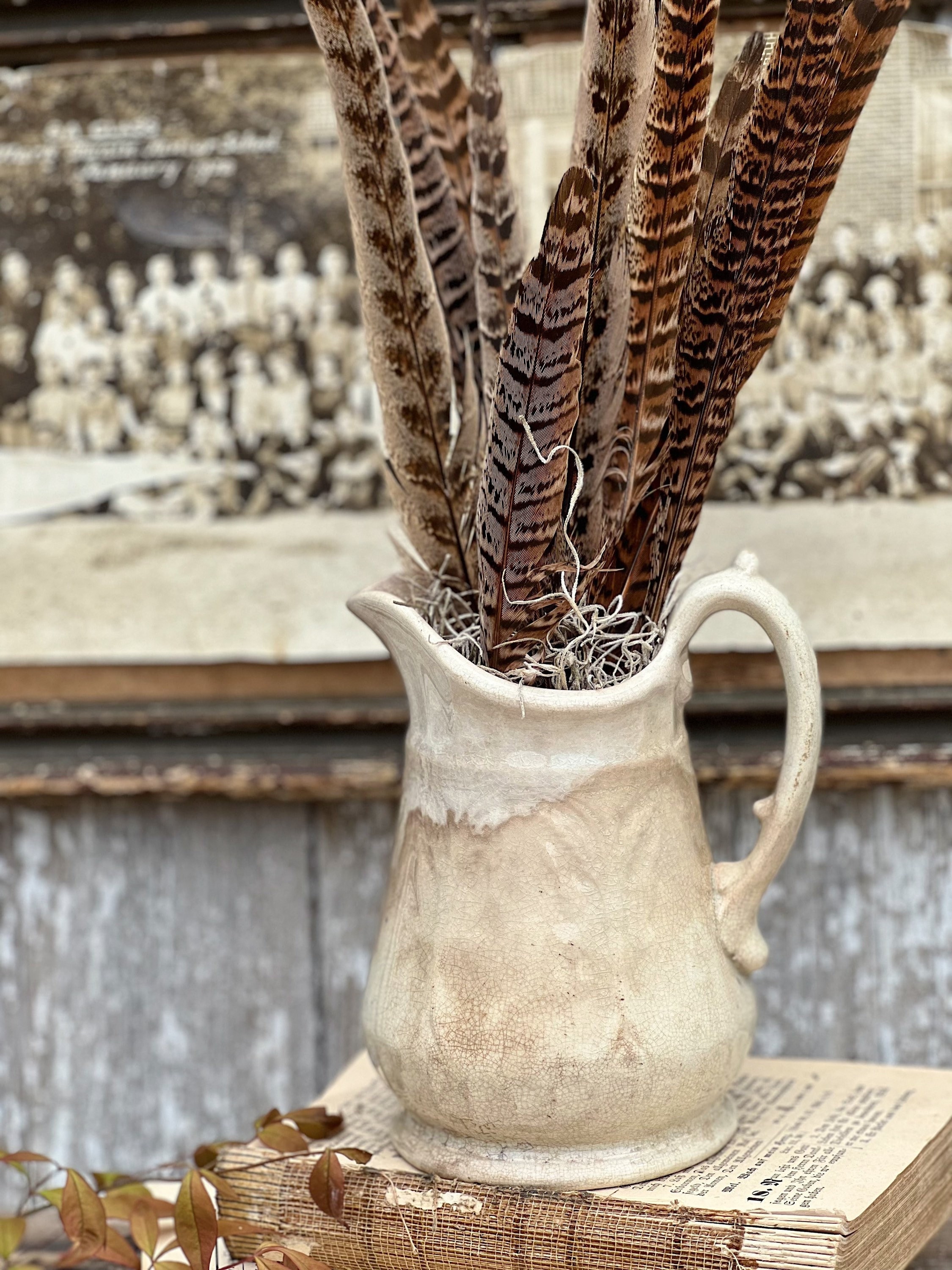 RESERVED for RENEE Antique Creamy White Ironstone Pitcher GLASGOW ...