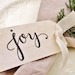JOY GIFT TAG Christmas Tag Place Card Napkin Ring Name Card Hand ...