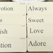 LOVE Flash Cards LARGE Vintage Inspired Word Flashcard SET of 8 ...
