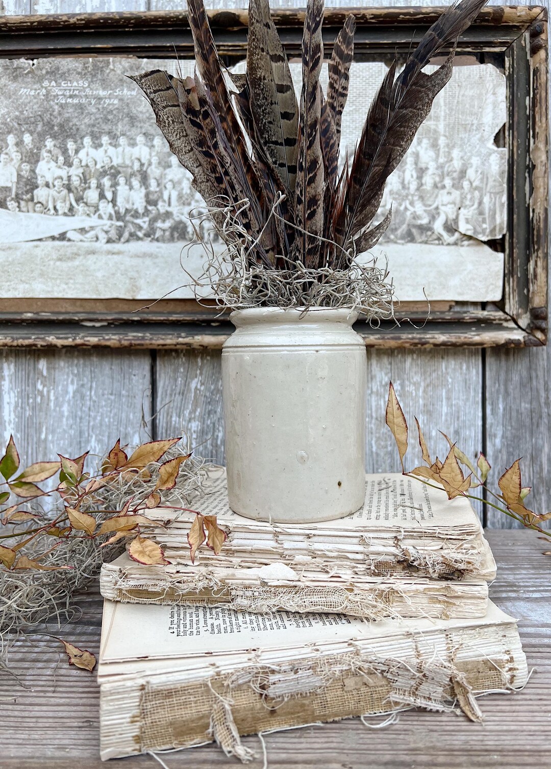 Antique MALING Marmalade IRONSTONE Jar Crock England White 1 Pound ...