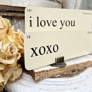 PHRASES of Love Flash Cards LARGE Vintage Inspired Word Flashcard SET ...