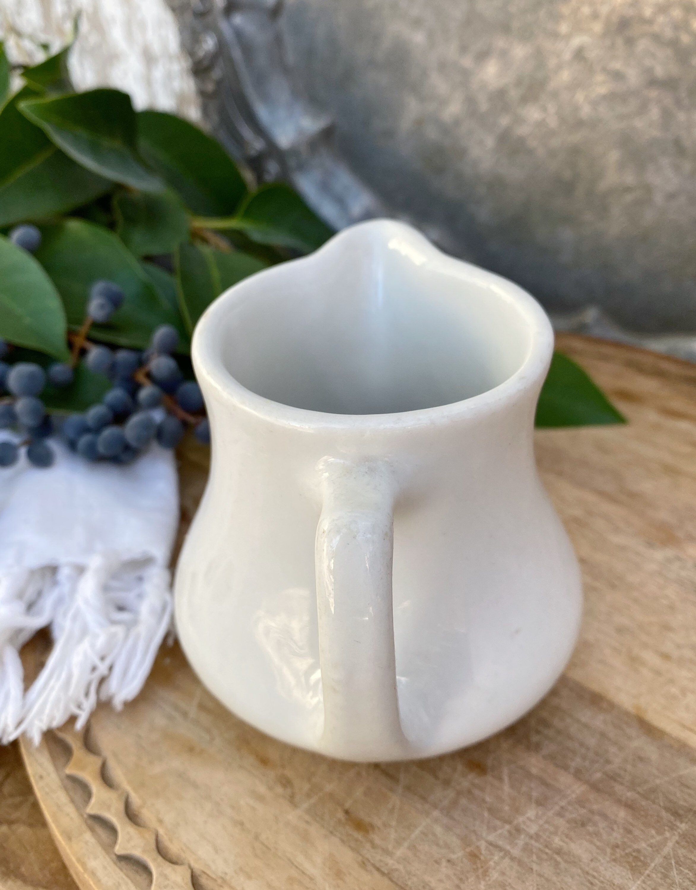 Vintage White Ironstone Creamer Pitcher Restaurant Ware Farmhouse ... Vintage White Ironstone Creamer Pitcher Restaurant Ware Farmhouse ...