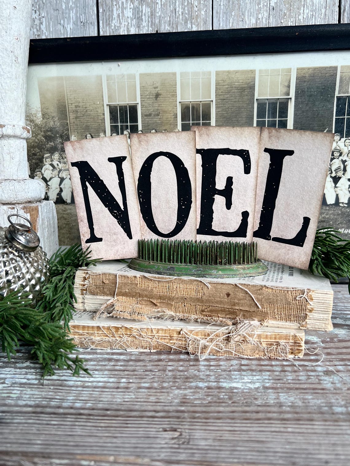 Christmas NOEL Card Set Farmhouse Decor Church Board Hymn - Etsy