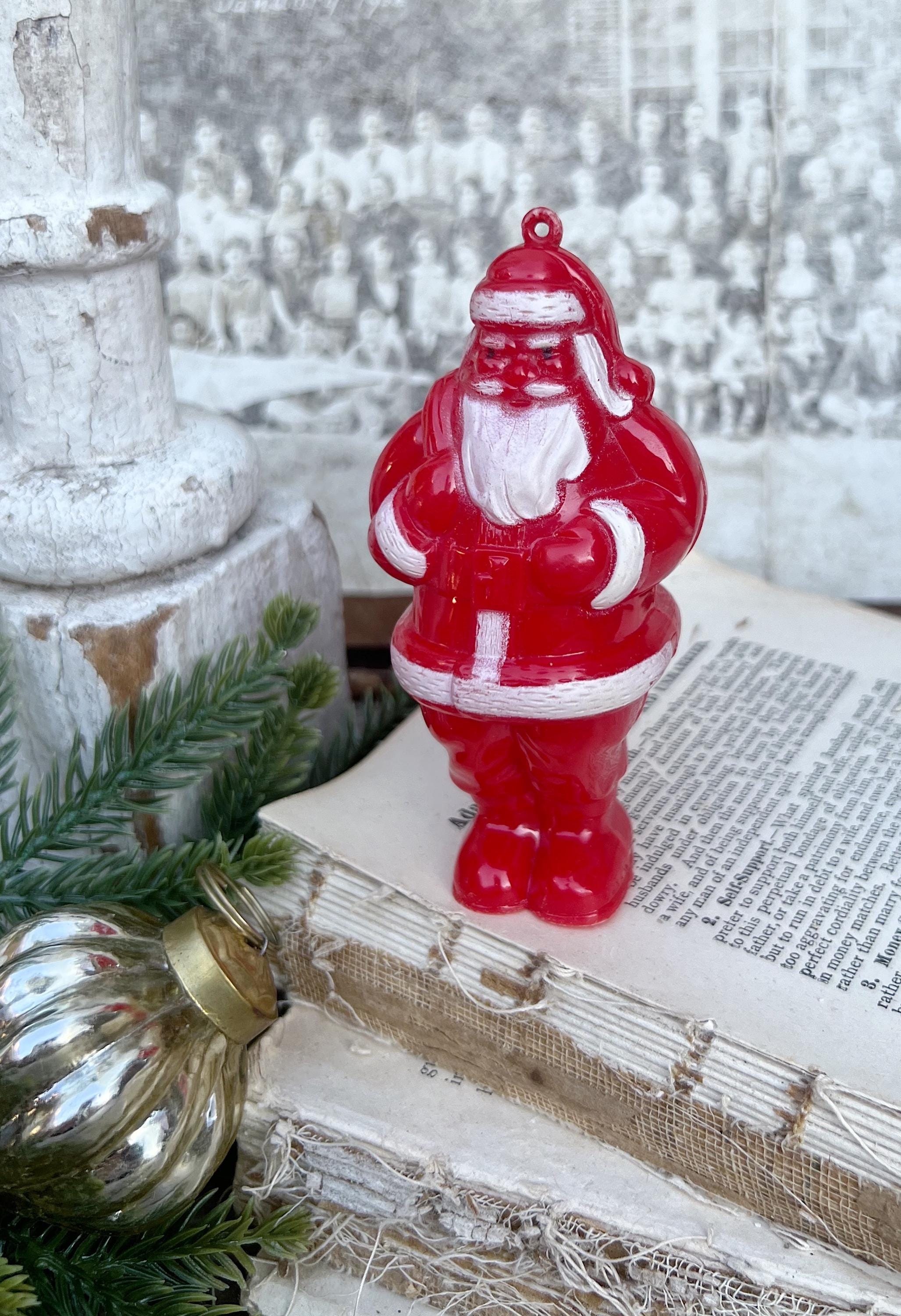 Vintage Santa Claus Candy Holder Dispenser Fillable Treat RED Farmhouse ...