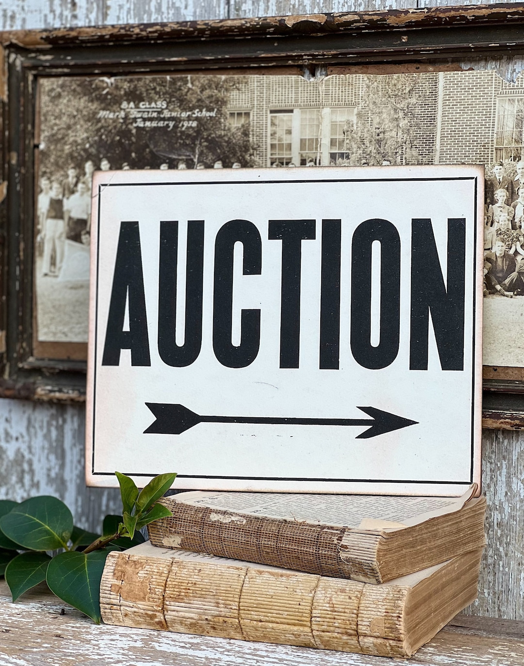 AUCTION Wood Sign Vintage Antique Farmhouse Decor Wall Art Print Decor ...