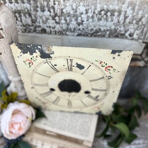 Antique Clock Face Farmhouse Decor Industrial Salvage Metal Painted ...