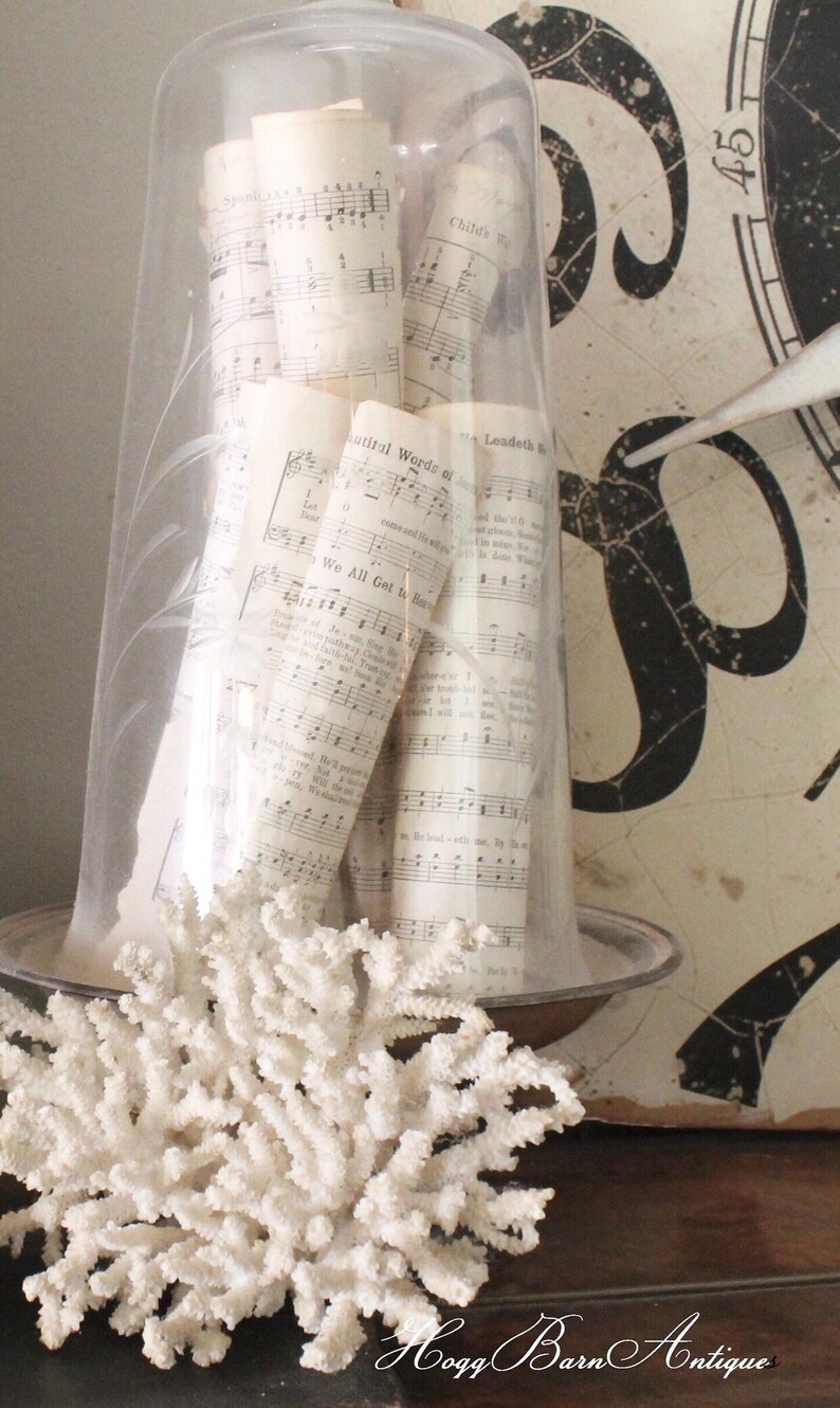 Vintage Book Page Rolled Paper Scrolls Farmhouse Decor Gift | Etsy