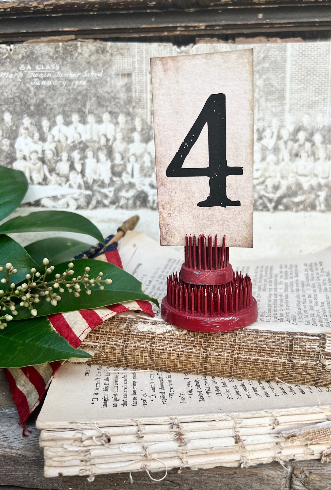 PATRIOTIC 4 July Number Card Farmhouse Decor Church Board Hymn ...