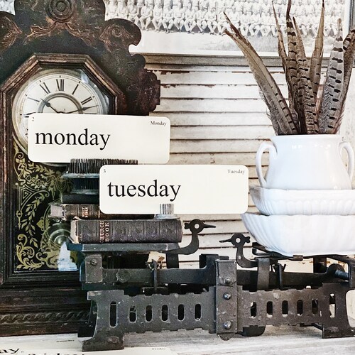 MONTHS Flash Cards LARGE Vintage Inspired Flashcard SET of 12 - Etsy