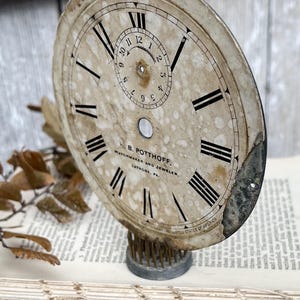 Antique ANSONIA Clock Face Farmhouse Decor Industrial Salvage Metal ...